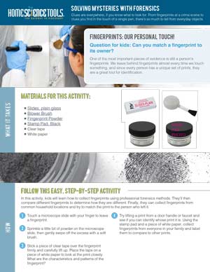 Forensic Fingerprints Activity | CSI Science Project